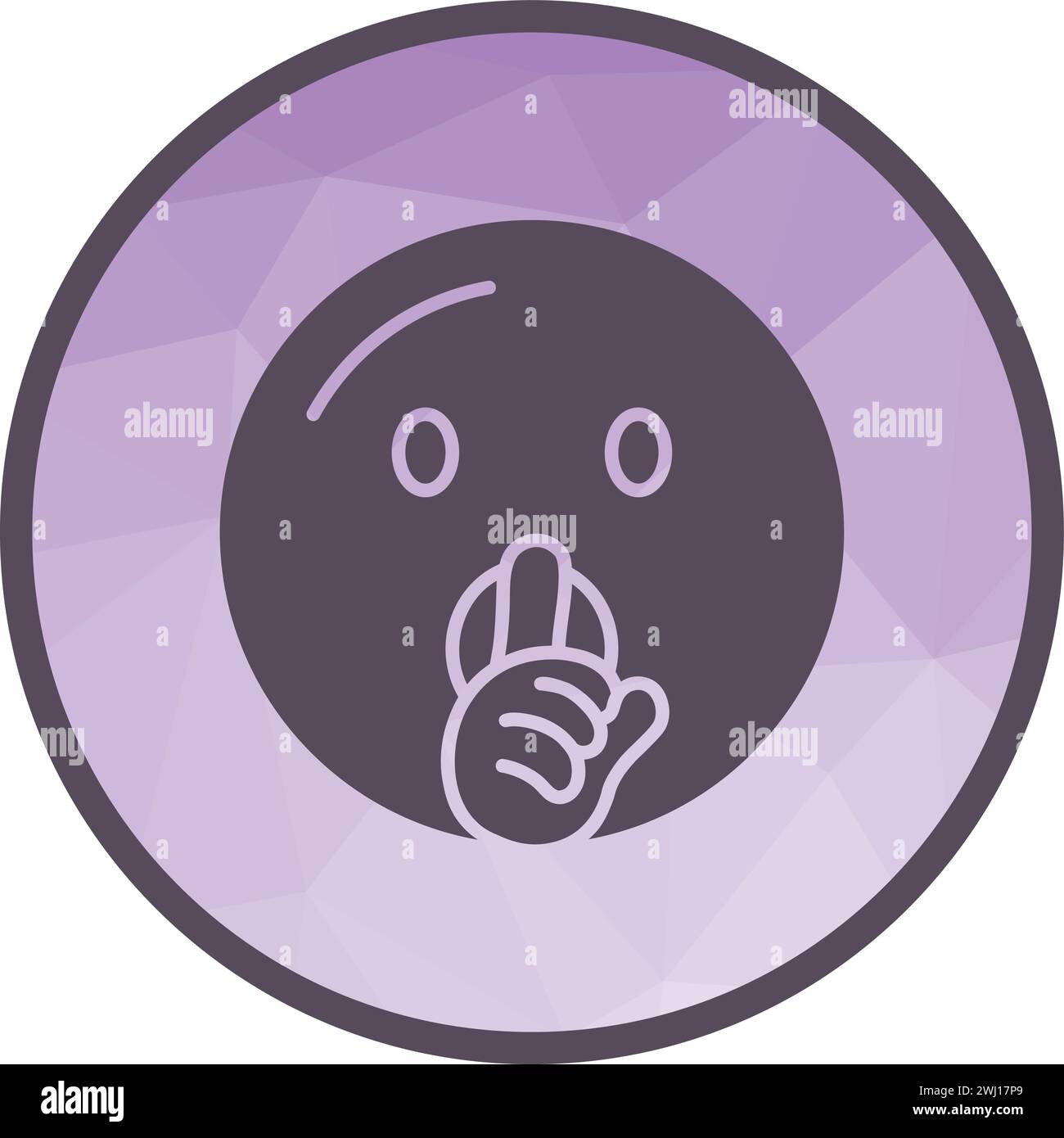 Shushing emoji Stock Vector Images - Alamy