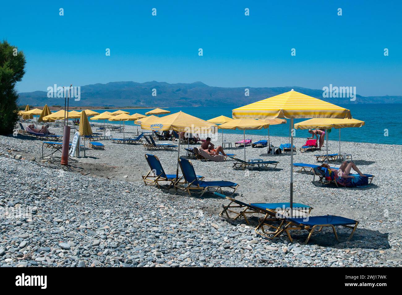 Beach at Maleme, Crete, Greece Stock Photo - Alamy