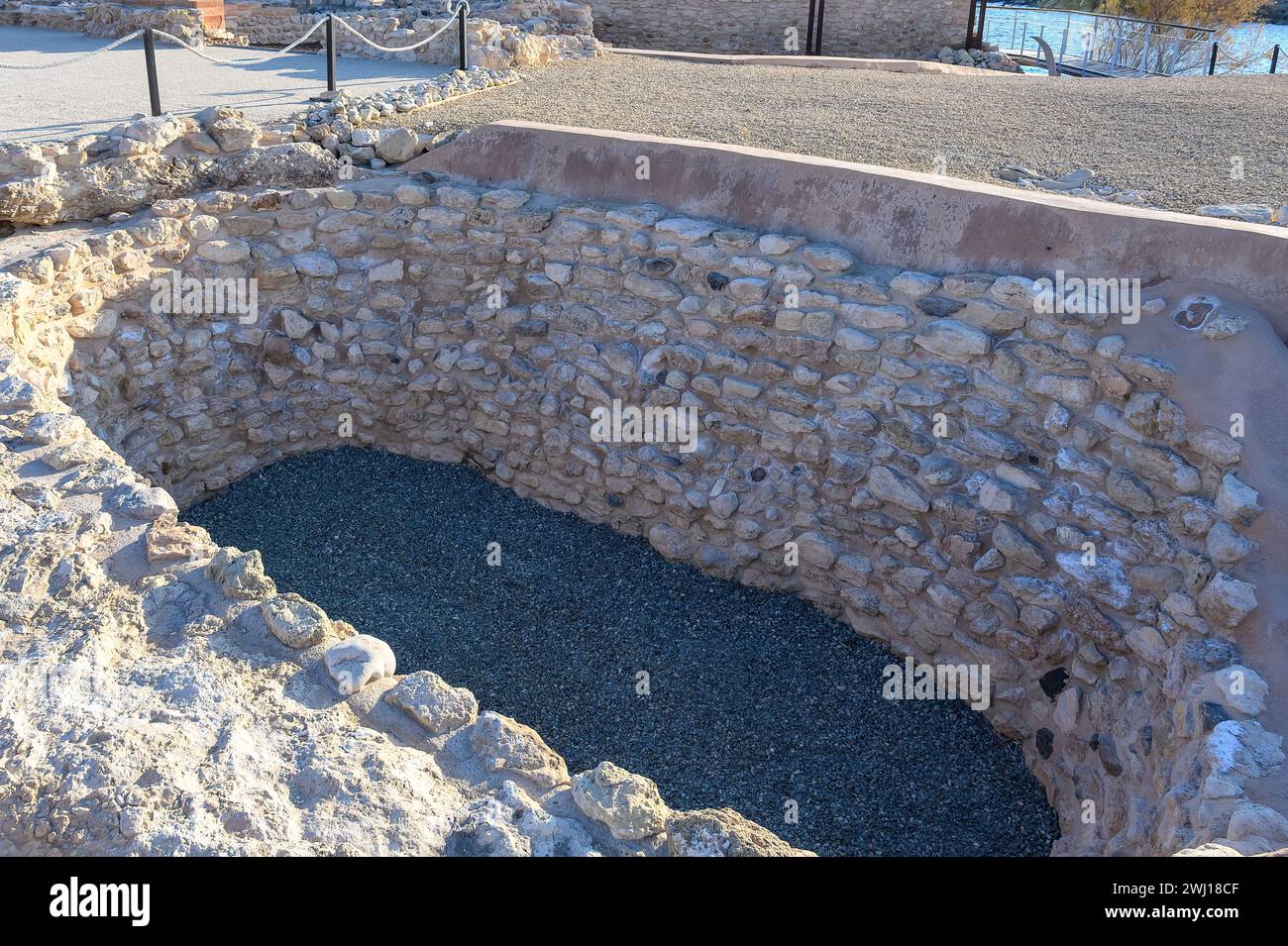 Ruins and reconstruction of a cistern or cisterna structure in La ...