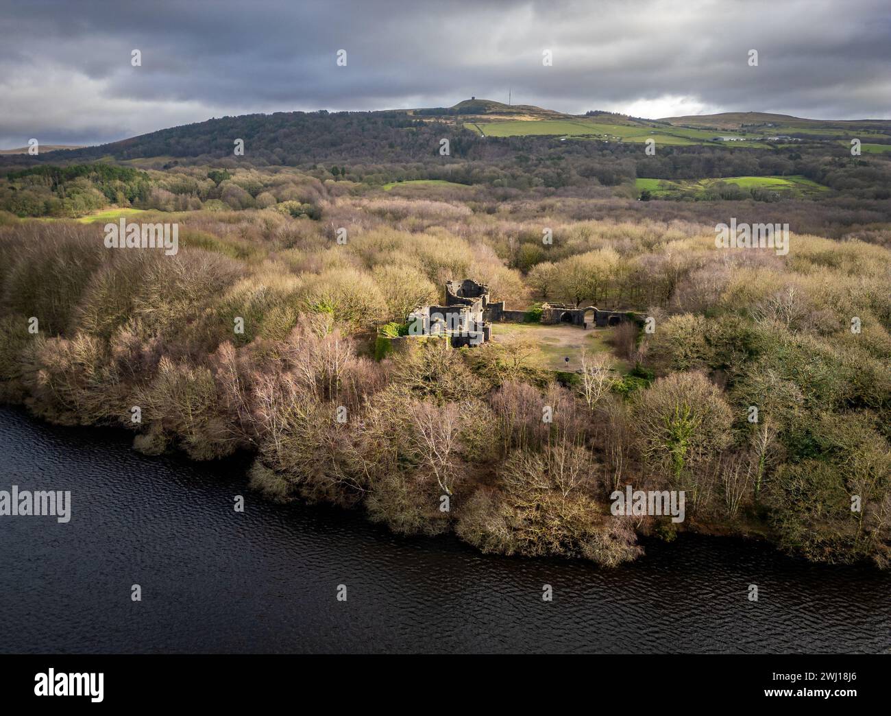 Bolton, England, UK, Monday February 12, 2024. Drone images of early ...