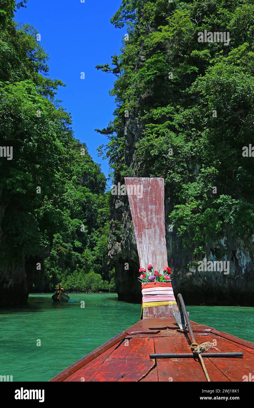 koh hong island, Thailand. The entry of the famous lagoon inside the ...