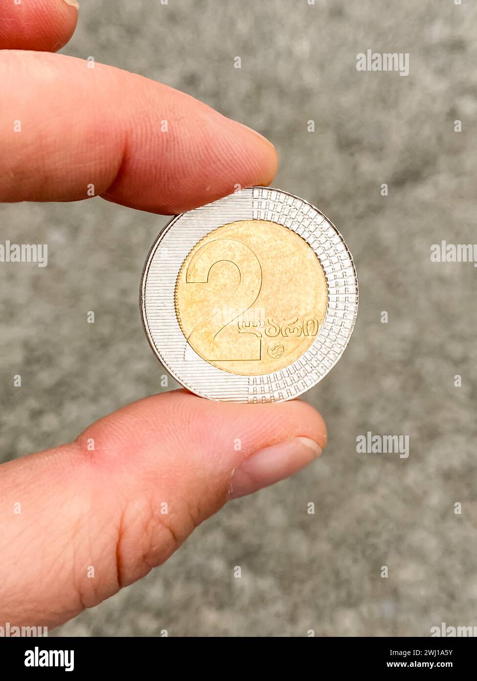 Georgia lari coin hi-res stock photography and images - Alamy