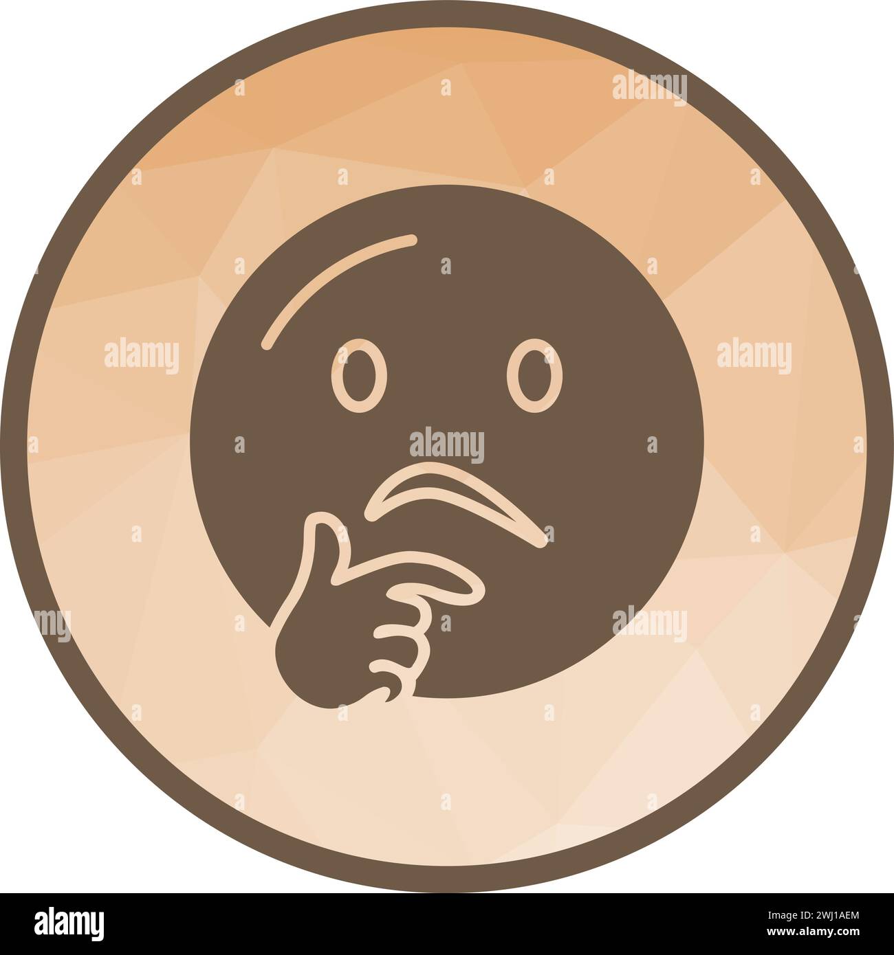 Thinking Face icon vector image Stock Vector Image & Art - Alamy