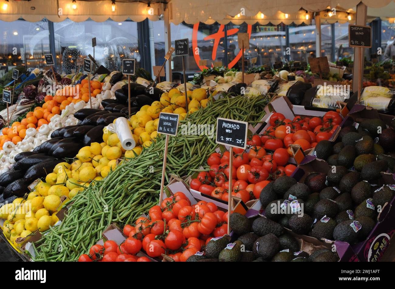 Copenhagen, Denmark/12 February 2024/farmer market or Fruit & vegetable ...