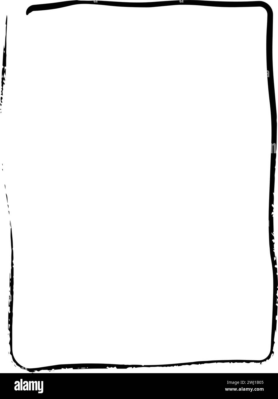 Frame border curved grunge shape icon, vertical rectangle decorative ...