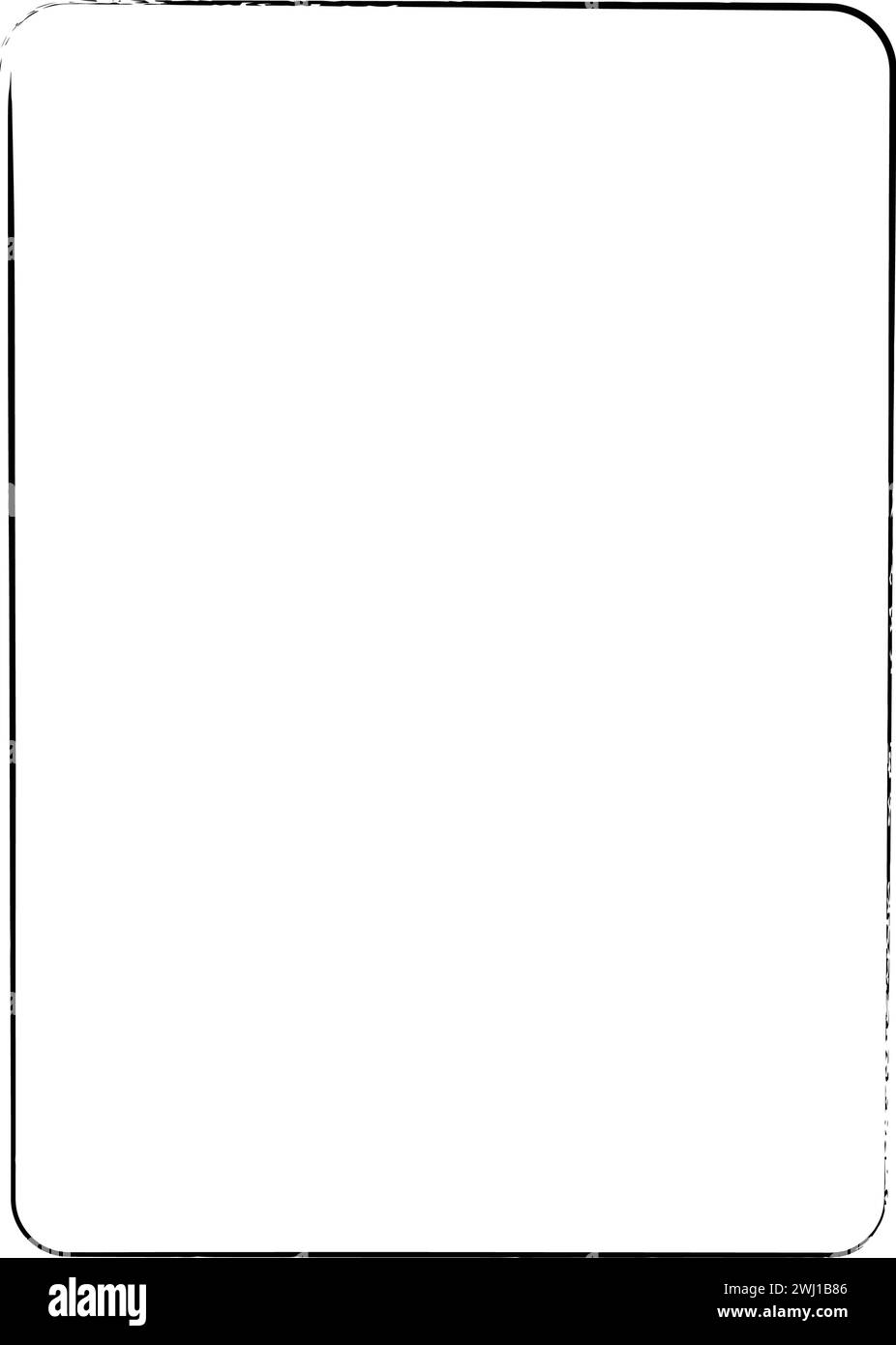 Frame border curved grunge shape icon, vertical rectangle decorative ...