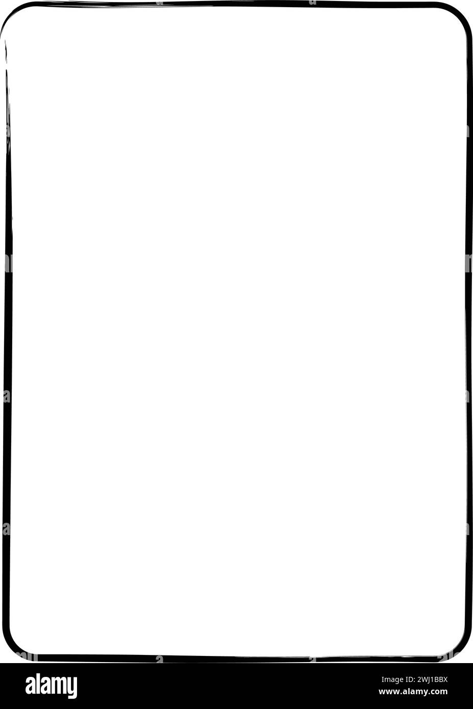 Frame border curved grunge shape icon, vertical rectangle decorative ...