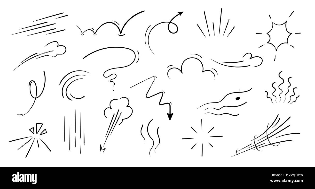 Cartoon movement mark hi-res stock photography and images - Alamy