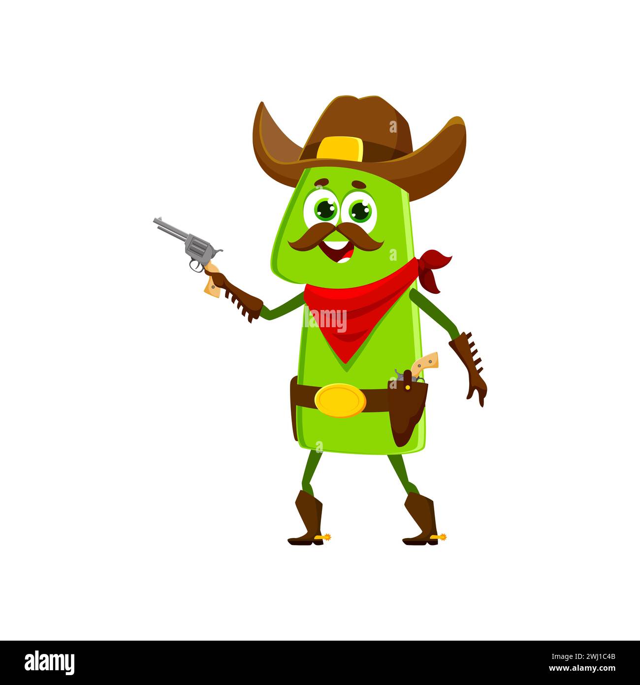 Cartoon cowboy, sheriff, and robber math number one character. Isolated ...