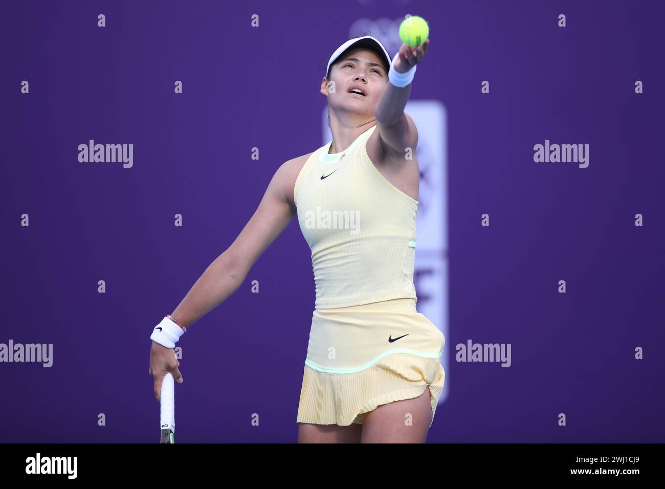 Doha, Qatar. 12th Feb, 2024. DOHA, QATAR - FEBRUARY 12: Emma Raducanu ...