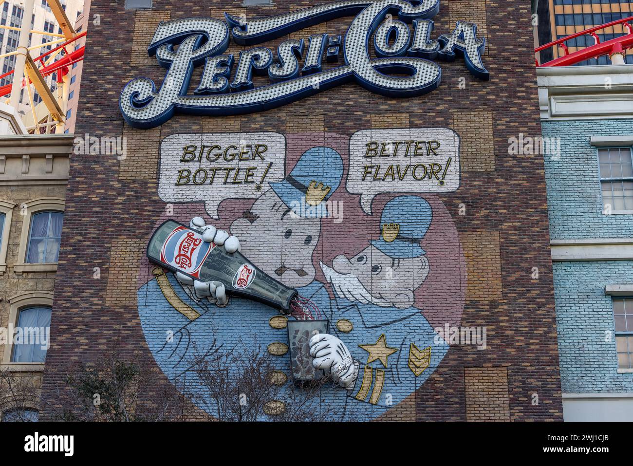 Pepsi Cola advert on side of building, Las Vegas, Nevada, USA Stock ...