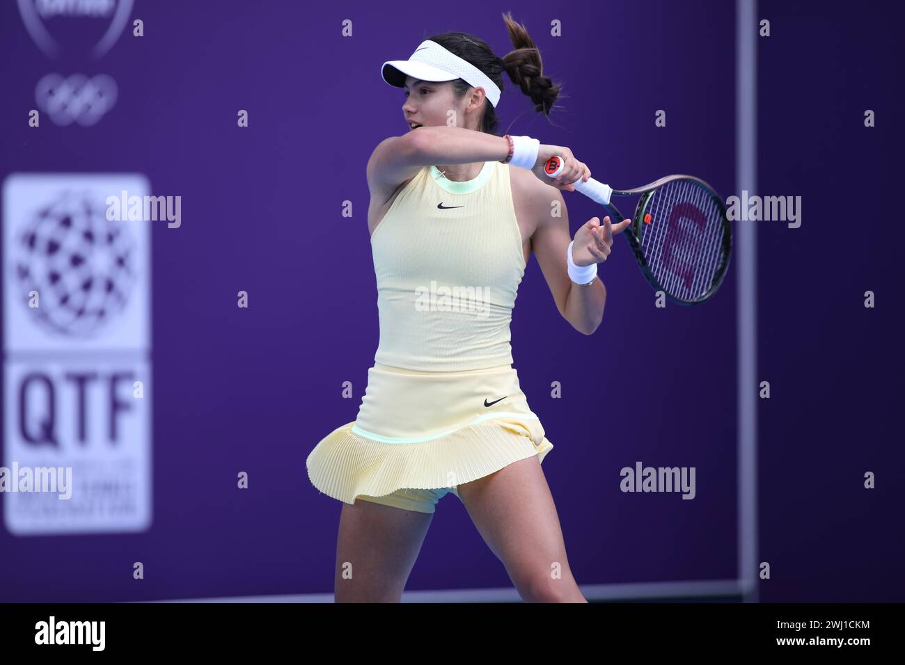 Doha, Qatar. 12th Feb, 2024. DOHA, QATAR - FEBRUARY 12: Emma Raducanu ...