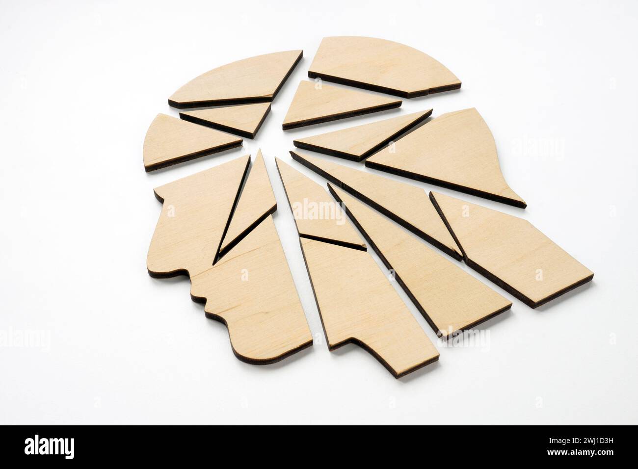 A broken head figure as a symbol of pain, stress and worry Stock Photo ...