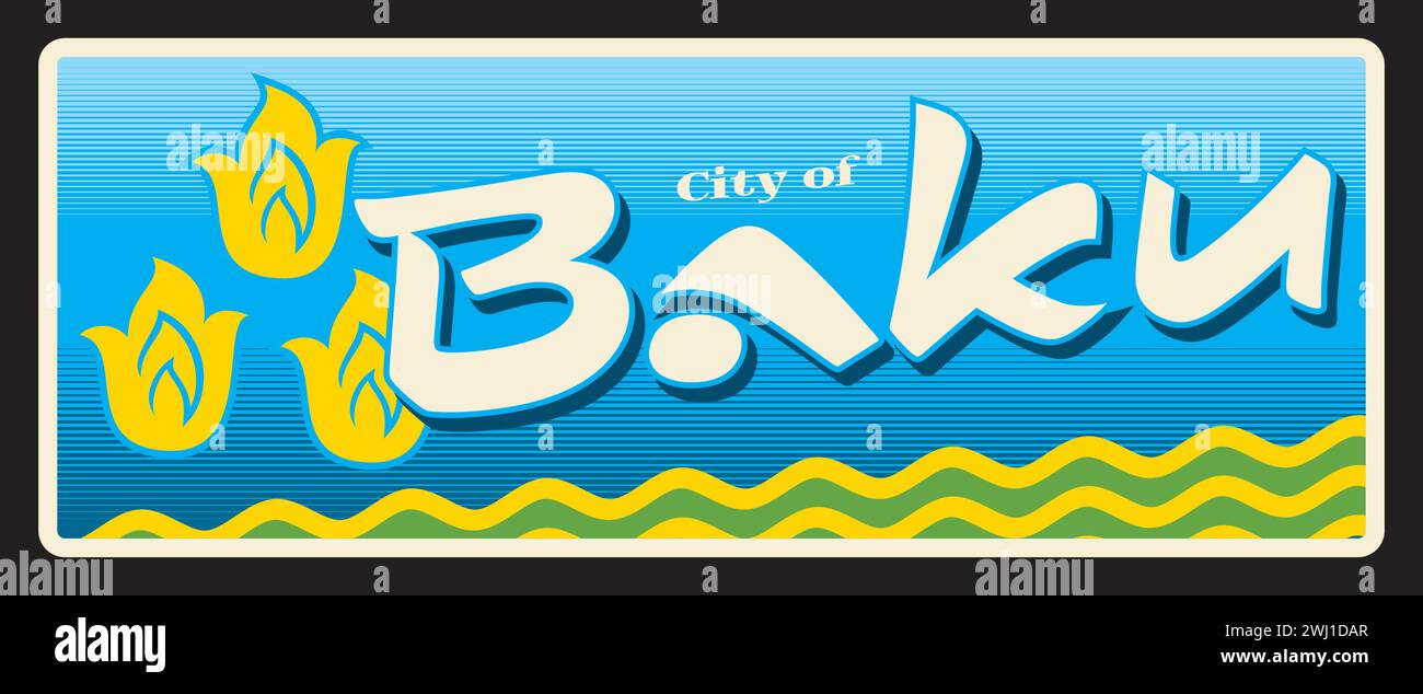 Baku city poster Stock Vector Images - Alamy