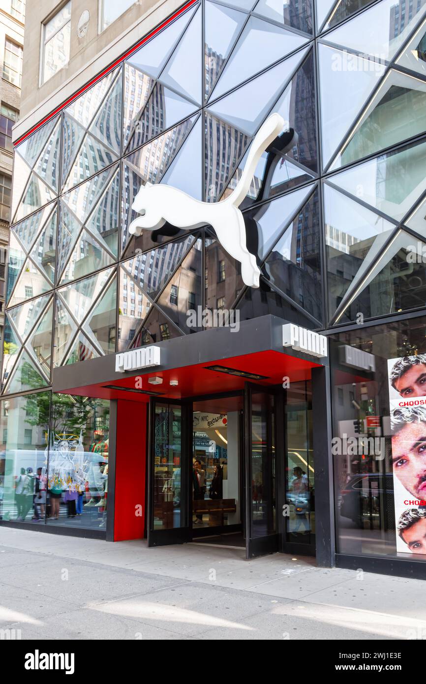 PUMA Flagship Store store on 5th Avenue in New York, USA Stock Photo ...
