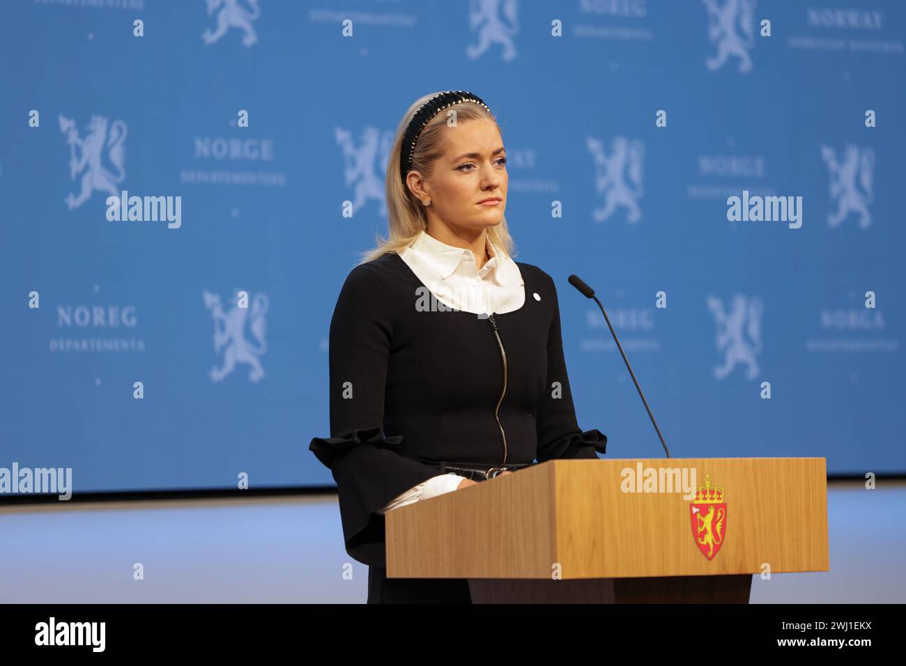 Oslo 20240212.Minister of Justice and Emergency Preparedness Emilie ...