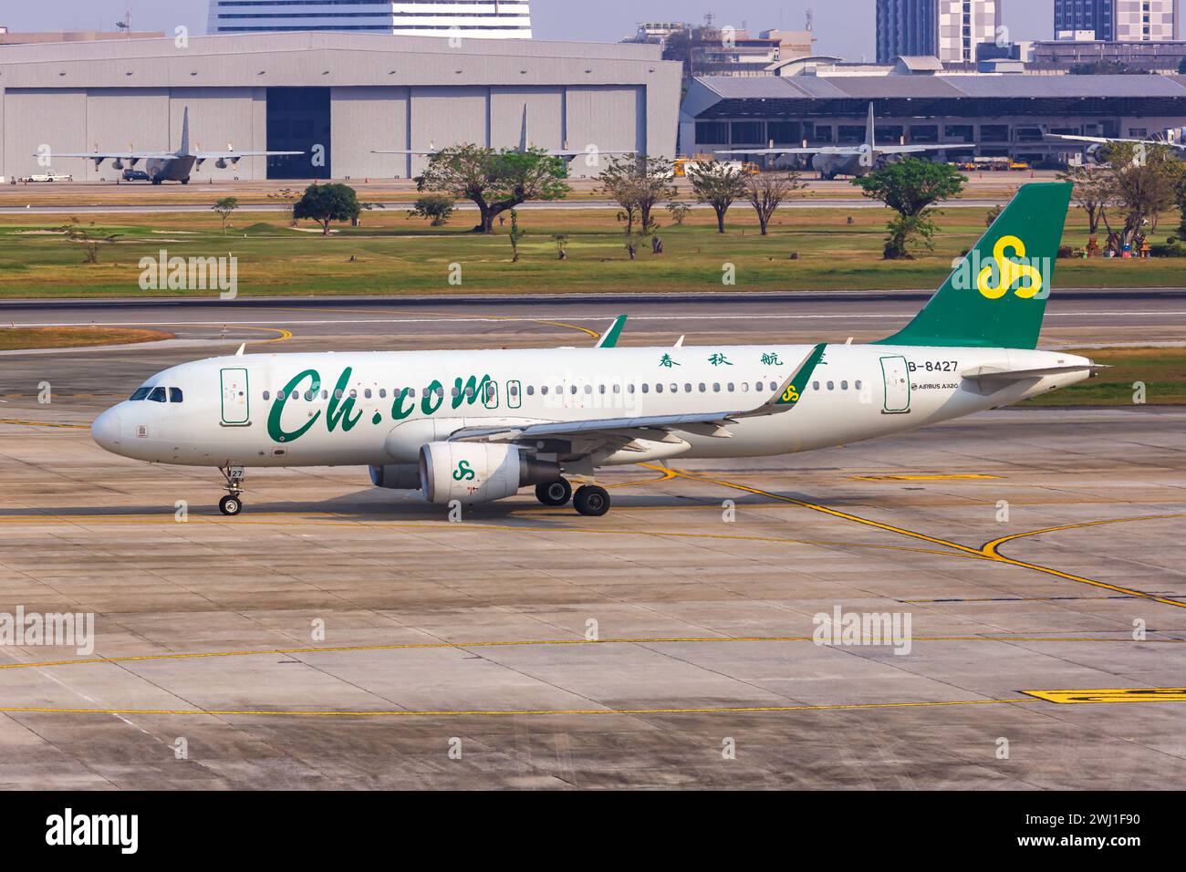Spring Airlines Airbus A320 aircraft Bangkok Don Mueang Airport in ...