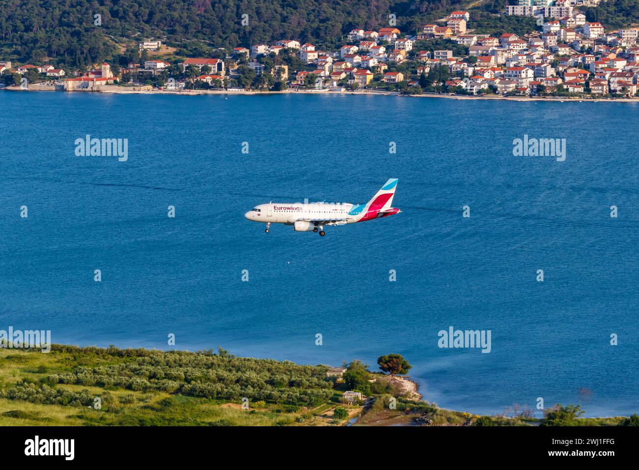 Eurowings Airbus A319 aircraft Split Airport in Croatia Stock Photo - Alamy