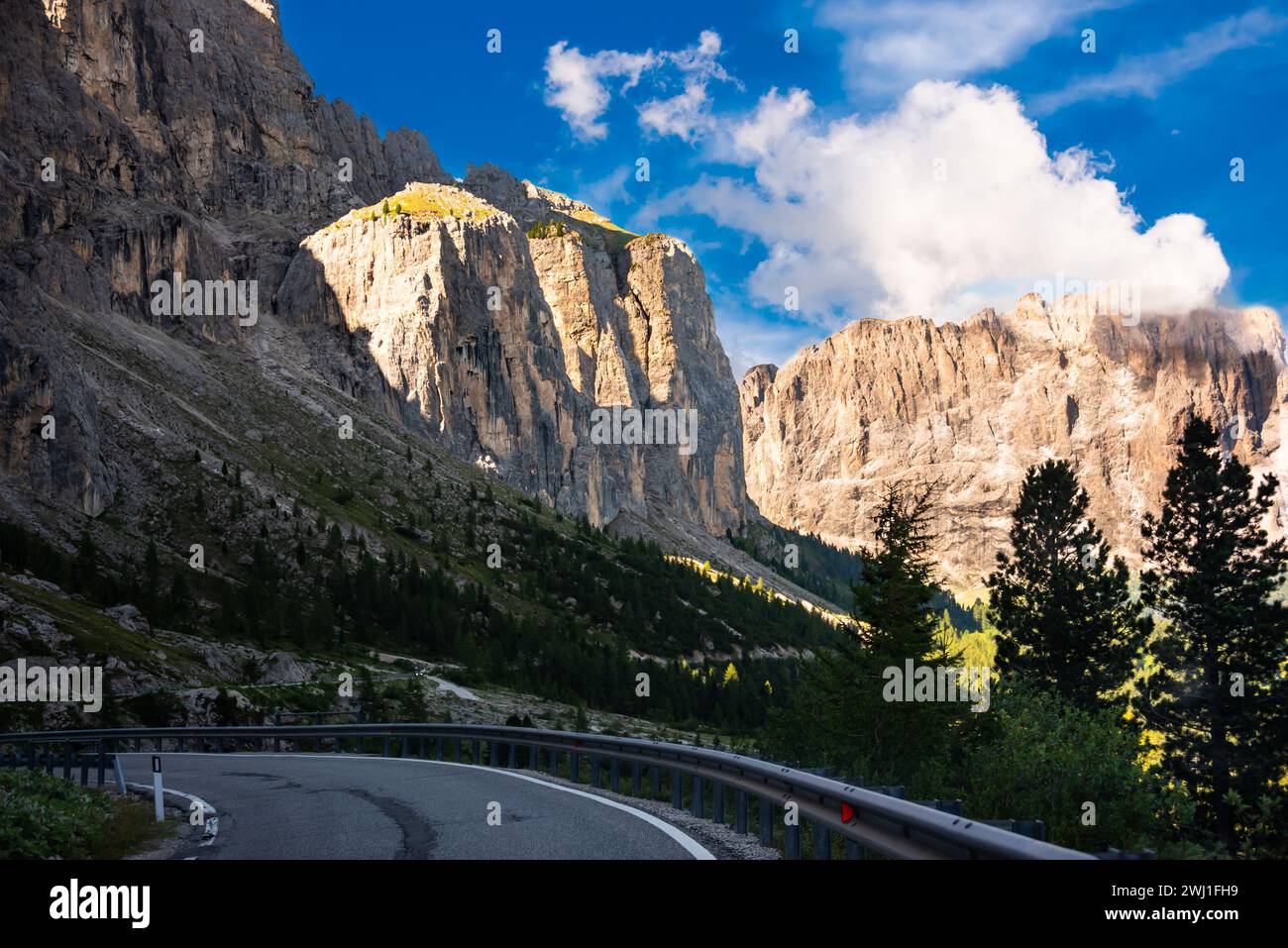 Mountain road in Dolomite alps for scenic drive Stock Photo - Alamy