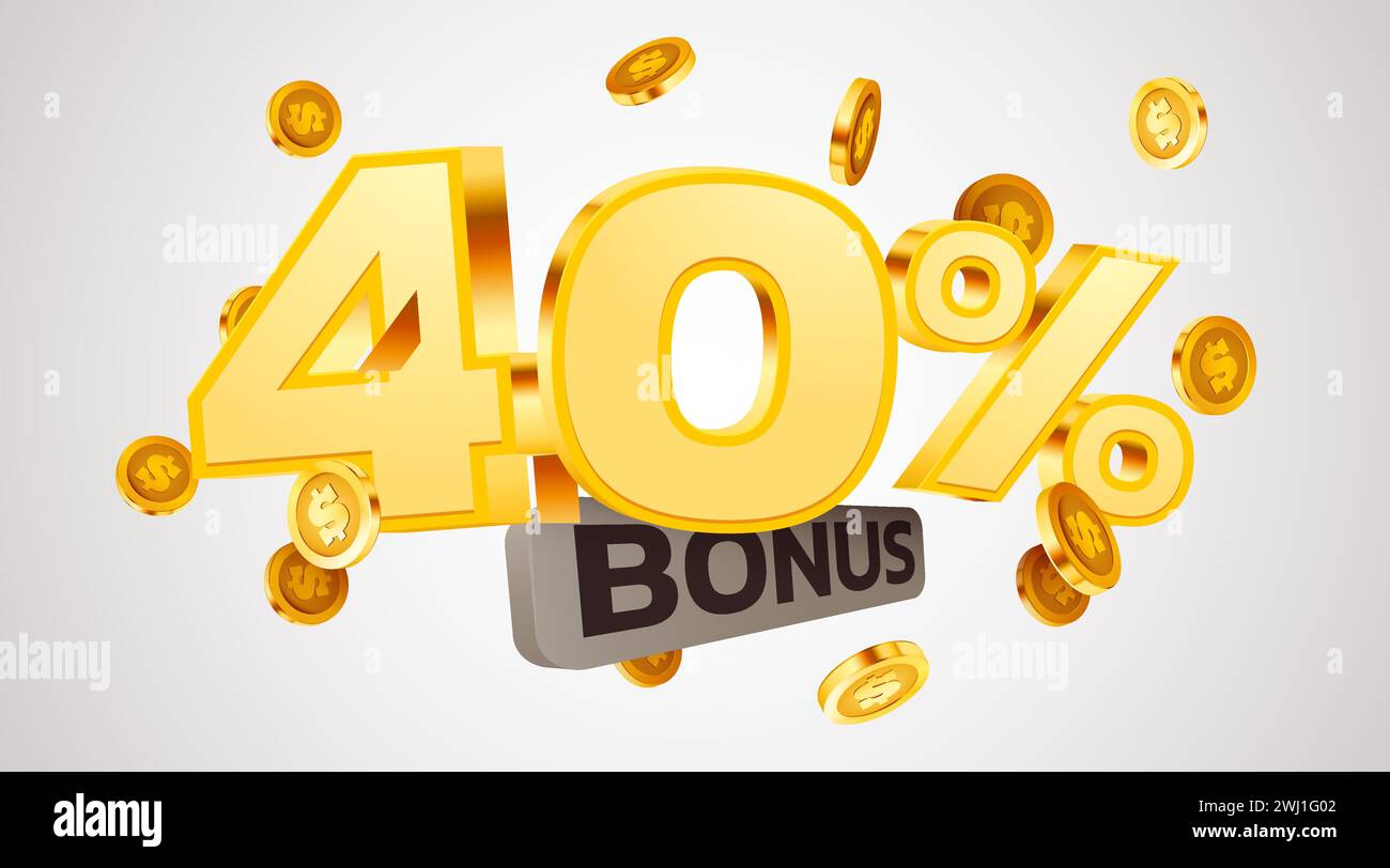 3d illustration golden forty Stock Vector Images - Alamy