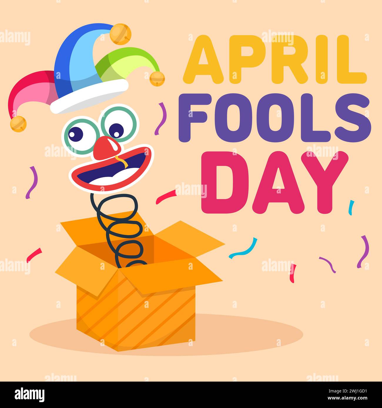 April fools day cartoon face hi-res stock photography and images - Alamy