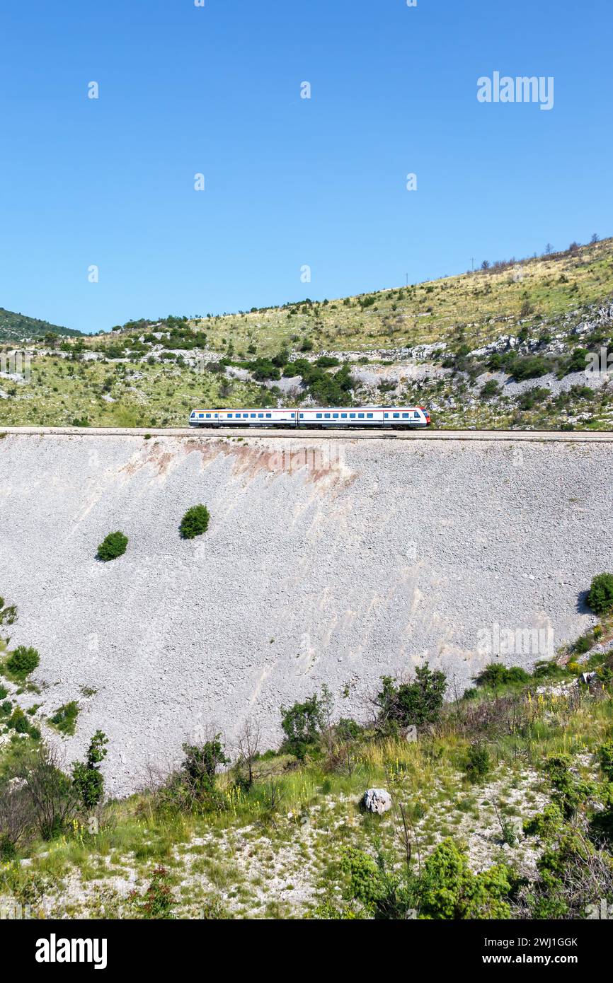 Local train with tilting technology of the Croatian railroad Hrvatske ...