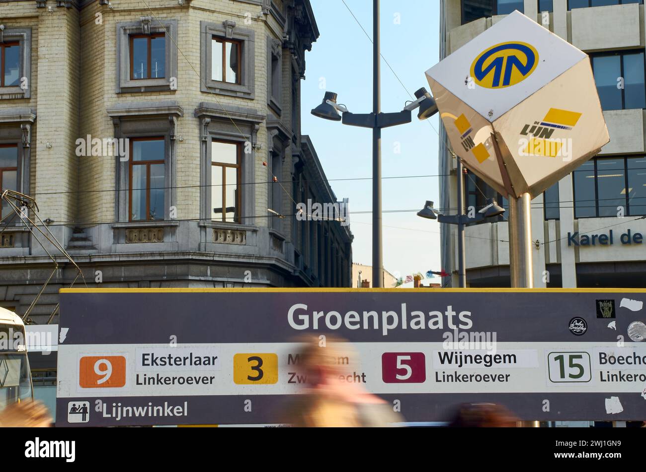 Antwerp Groenplaats metro station public transport underground tram ...
