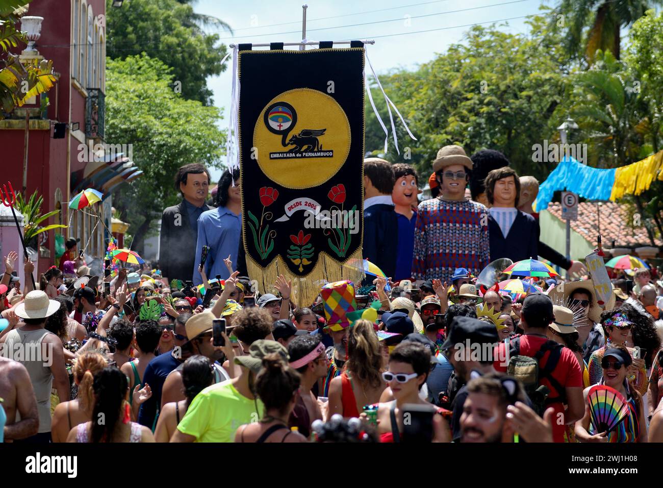 Olinda, Brazil. 12th Feb, 2024. PE - OLINDA - 02/12/2024 - GIANT DOLLS ...