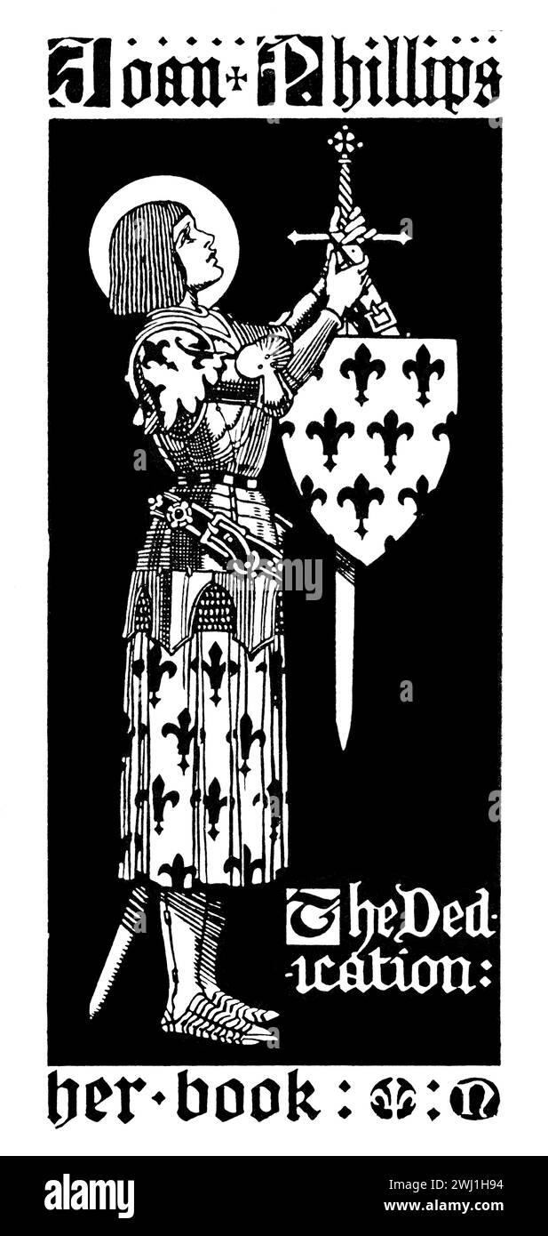 Dedication bookplate for Joan Phillips, by Harold Nelson Stock Photo ...