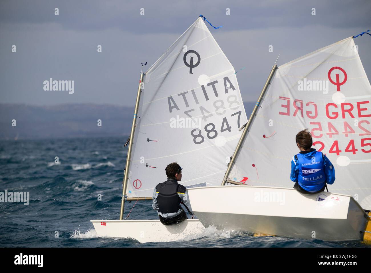 Catanzaro, Catanzaro, Italy. 11th Feb, 2024. Two sailors seen while ...