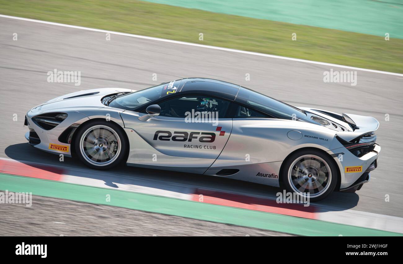 Side view of a McLaren 720S Tropy Europe on the racing circuit Stock ...