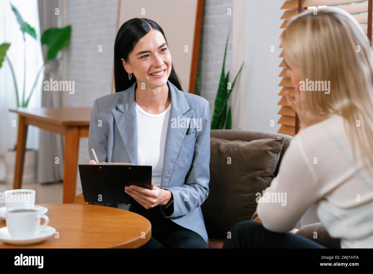 Psychological consultation gaining improvement on mental problem, happy ...