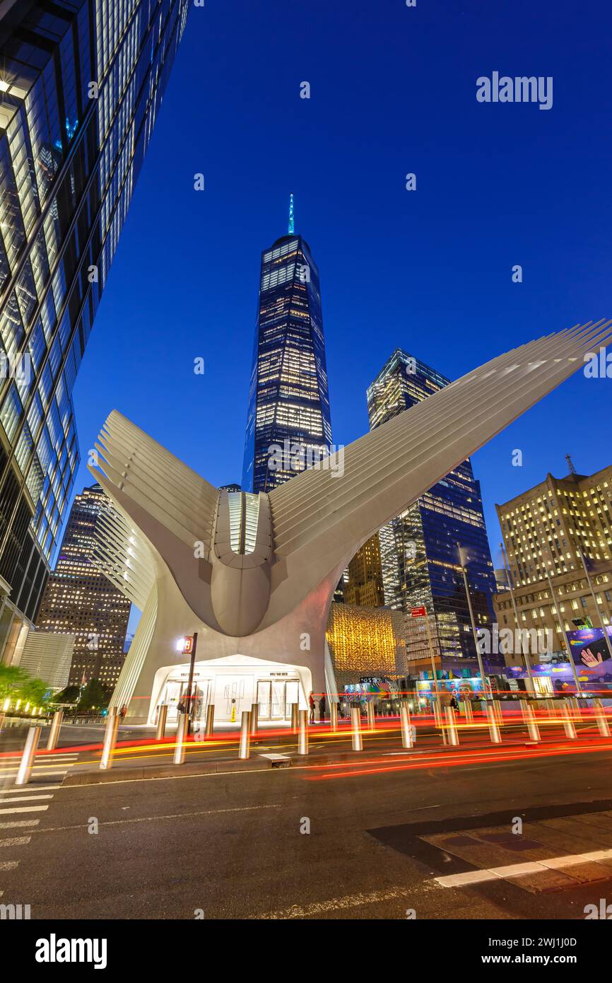 One World Trade Center WTC with Oculus station modern architecture by ...