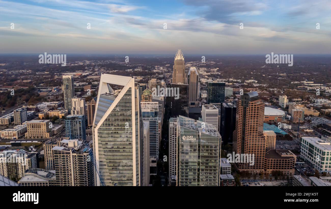 Aerial View Of The City Of Charlotte, North Carolina Stock Photo - Alamy