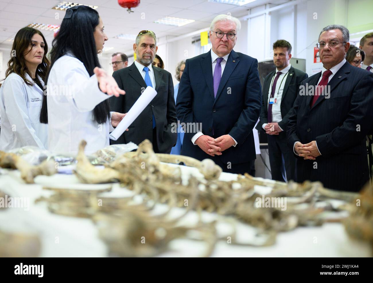 12 February 2024, Cyprus, Nikosia: Federal President Frank-Walter ...