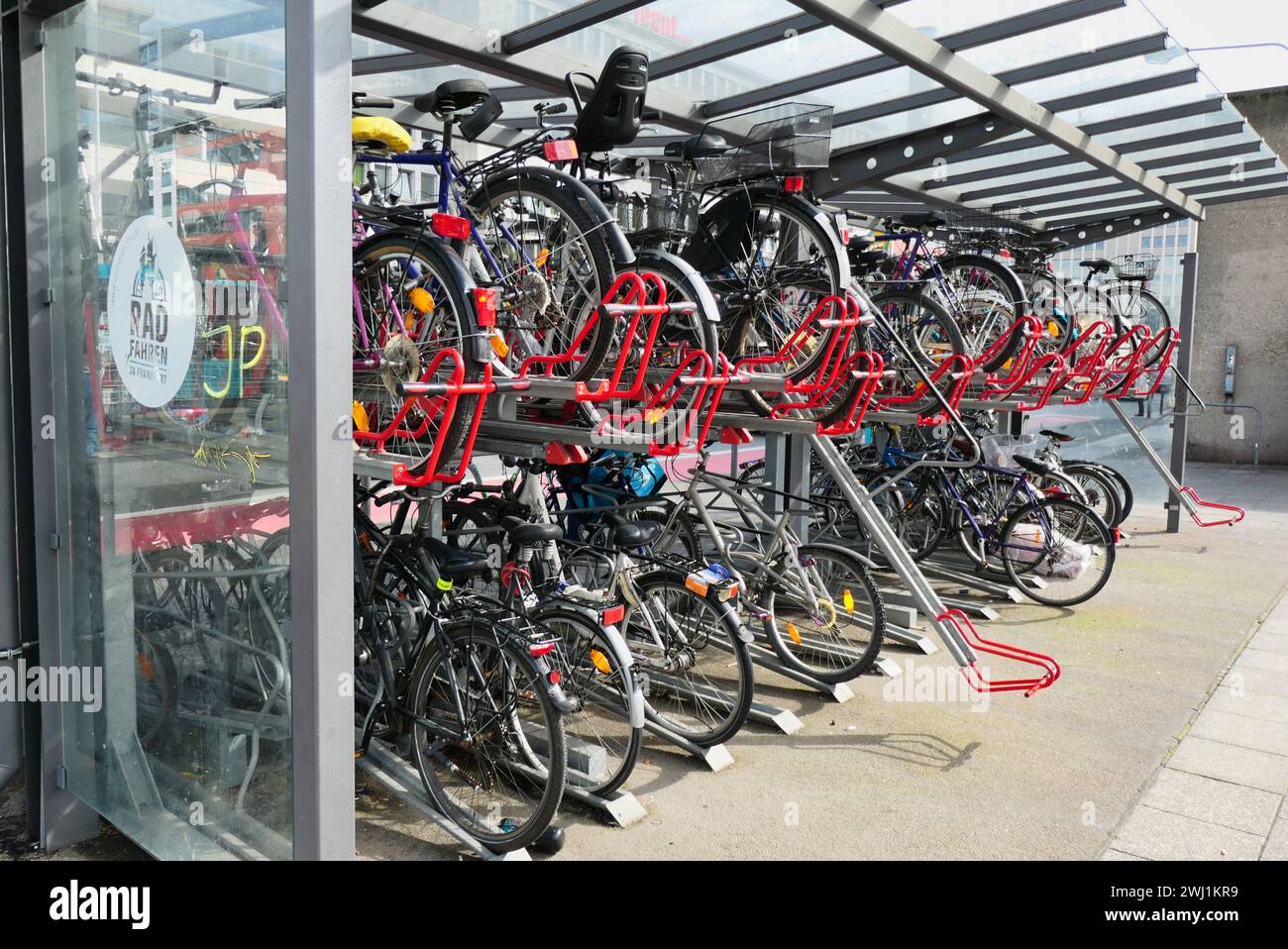 Bicycle parking lot Stock Photo - Alamy