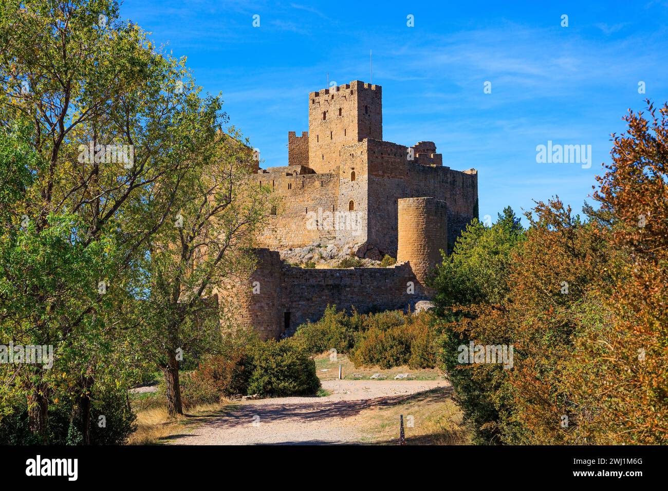 Castle lit by sunrise Stock Photo - Alamy
