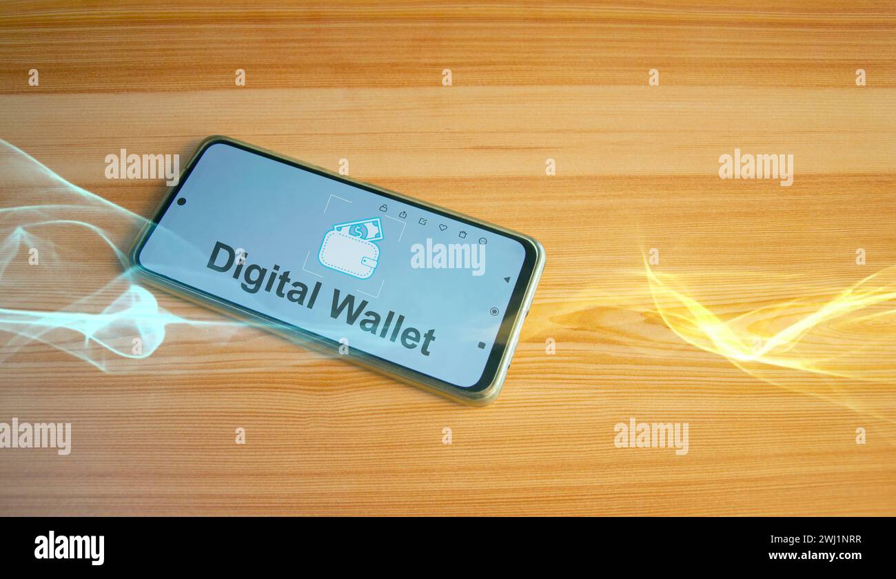 Digital Wallet concept that controls usage with blockchain and smart ...