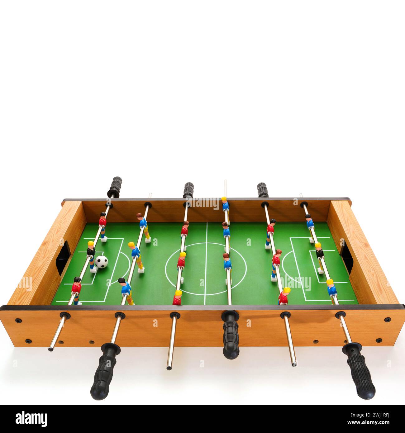Table football game isolated on white background Stock Photo - Alamy