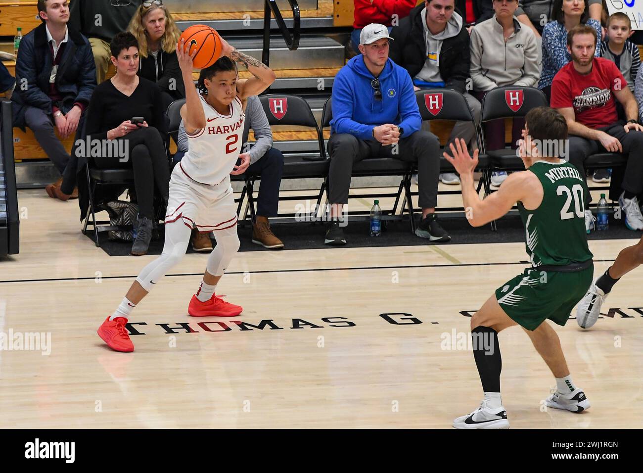 ALLSTON, MA - FEBRUARY 10: Harvard Crimson guard Malik Mack (2) looks ...