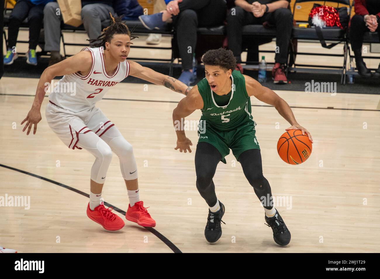 ALLSTON, MA - FEBRUARY 10: Dartmouth Big Green guard Jaren Johnson (5 ...
