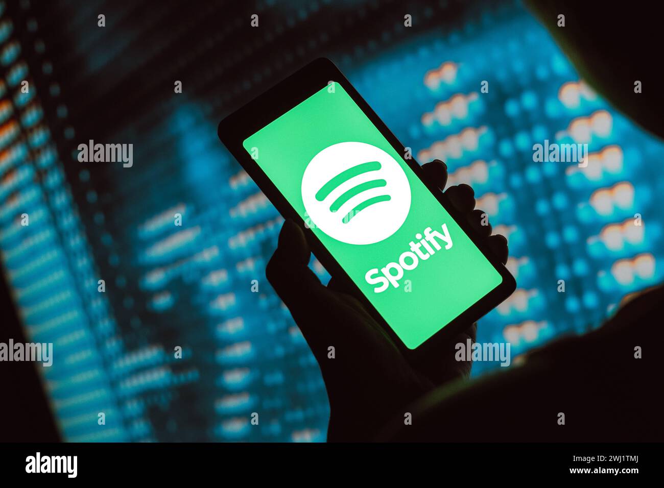Brazil. 12th Feb, 2024. In this photo illustration, the Spotify ...