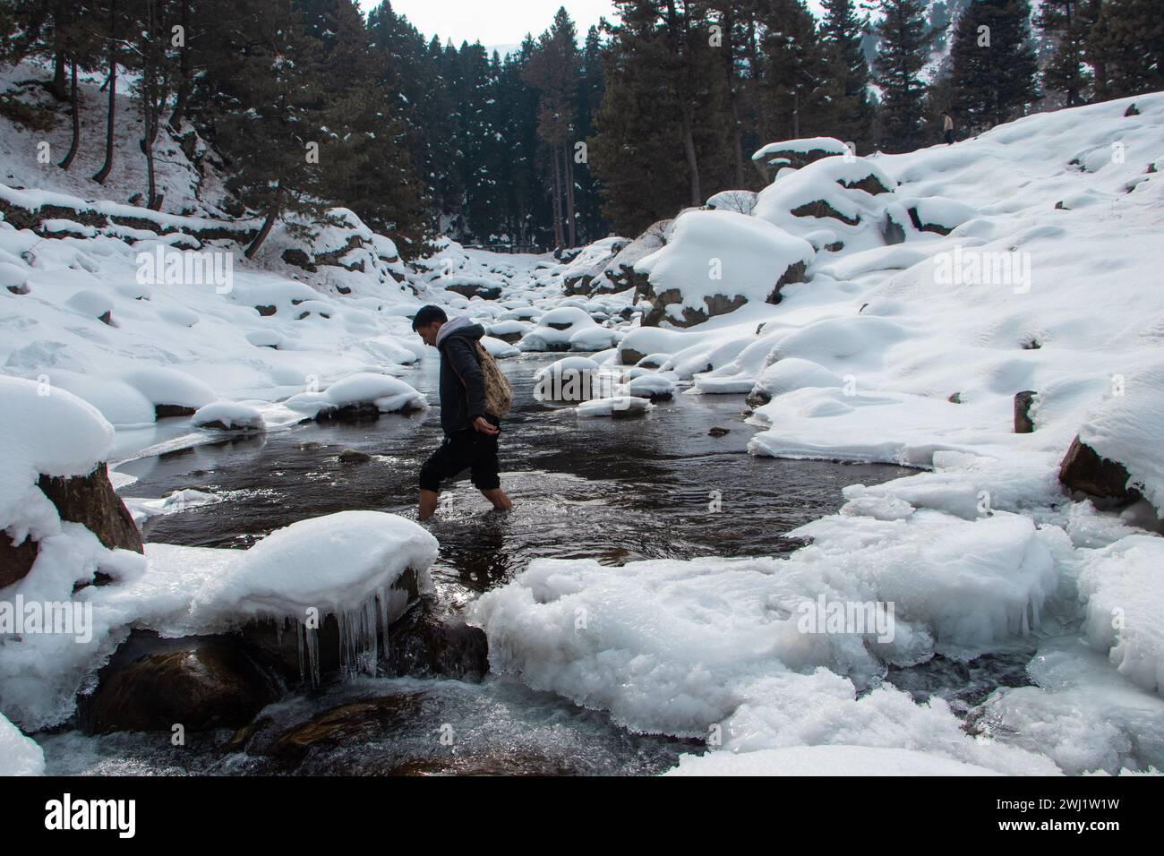 Baramulla, Jammu And Kashmir, India. 12th Feb, 2024. A man is seen ...