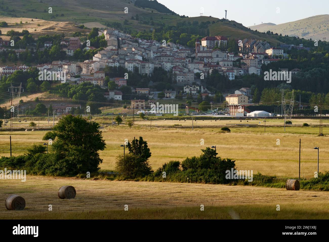 Mountain landscape at Roccaraso, L'Aquila province, Abruzzo, Italy, at ...