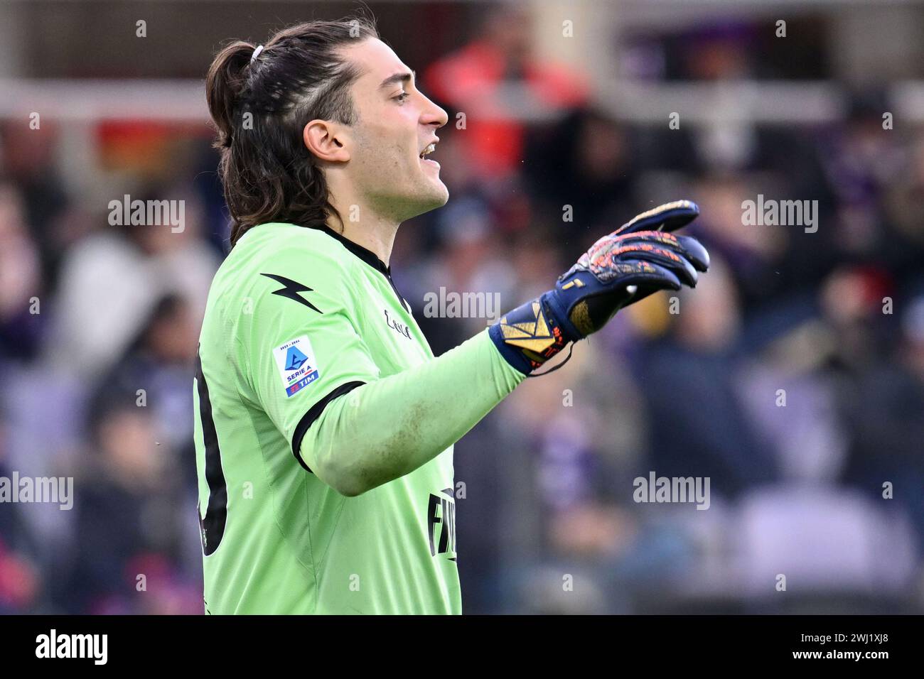 Florence, Italy. 11th Feb, 2024. Frosinone Calcio's goalkeeper Stefano ...