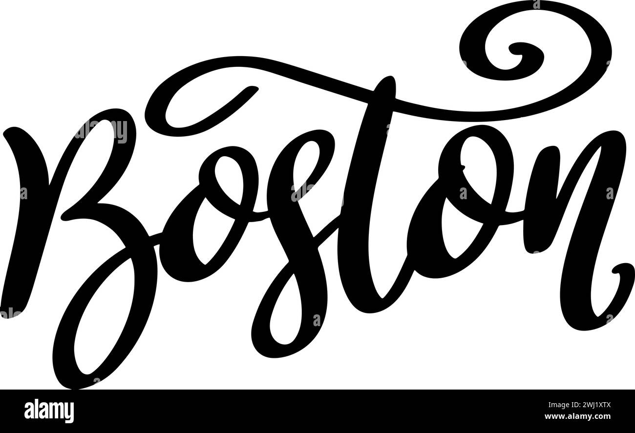 Boston typography background hi-res stock photography and images - Alamy