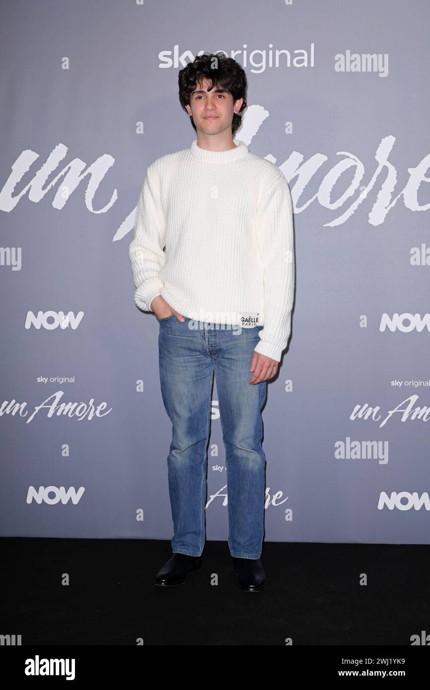 Rome, Italy. 12th Feb, 2024. Luca Santoro attends the photocall of Sky ...