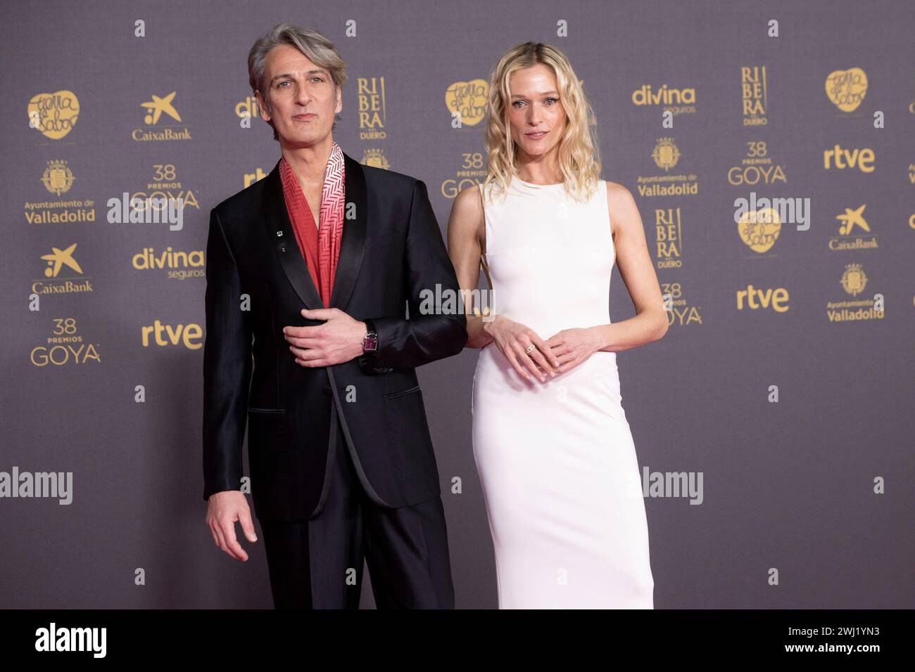 Madrid, Spain. 10th Feb, 2024. Ernesto Alterio and Ella Jazz attends 'the red carpet at the Goya ...