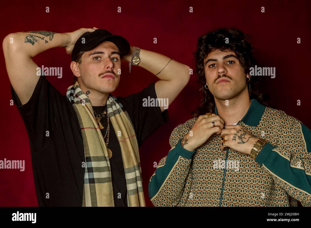 Nitro' and 'Indio', members of the group 'La Plazuela', pose for Europa ...