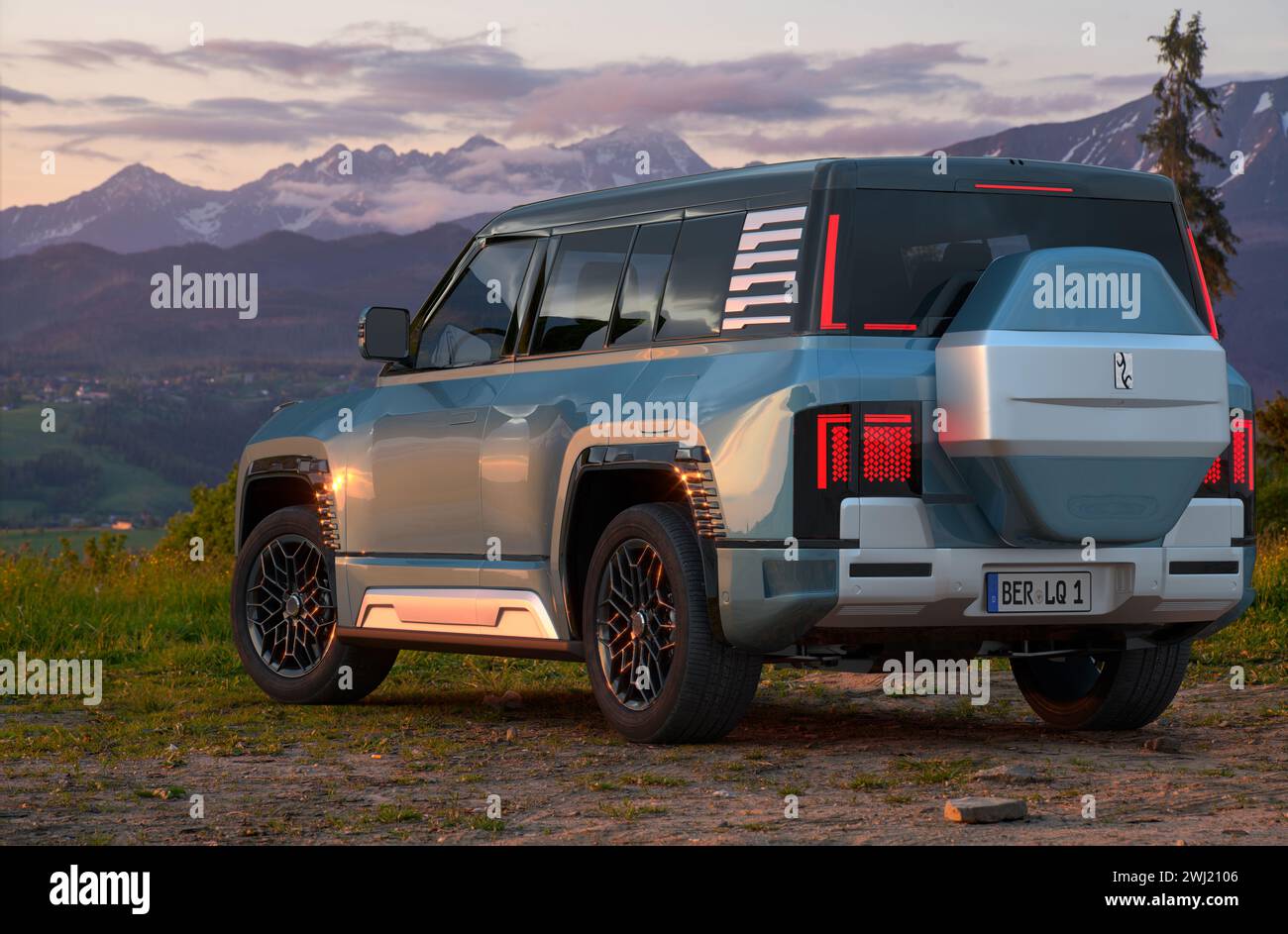 Szczecin,Poland-February 2024:TThe BYD Yangwang U8 ultra-luxury SUV is ...